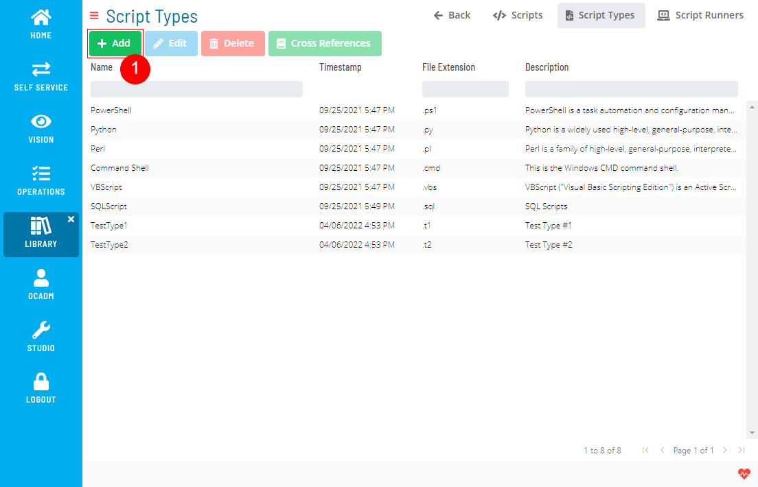 Managing Script Types Help